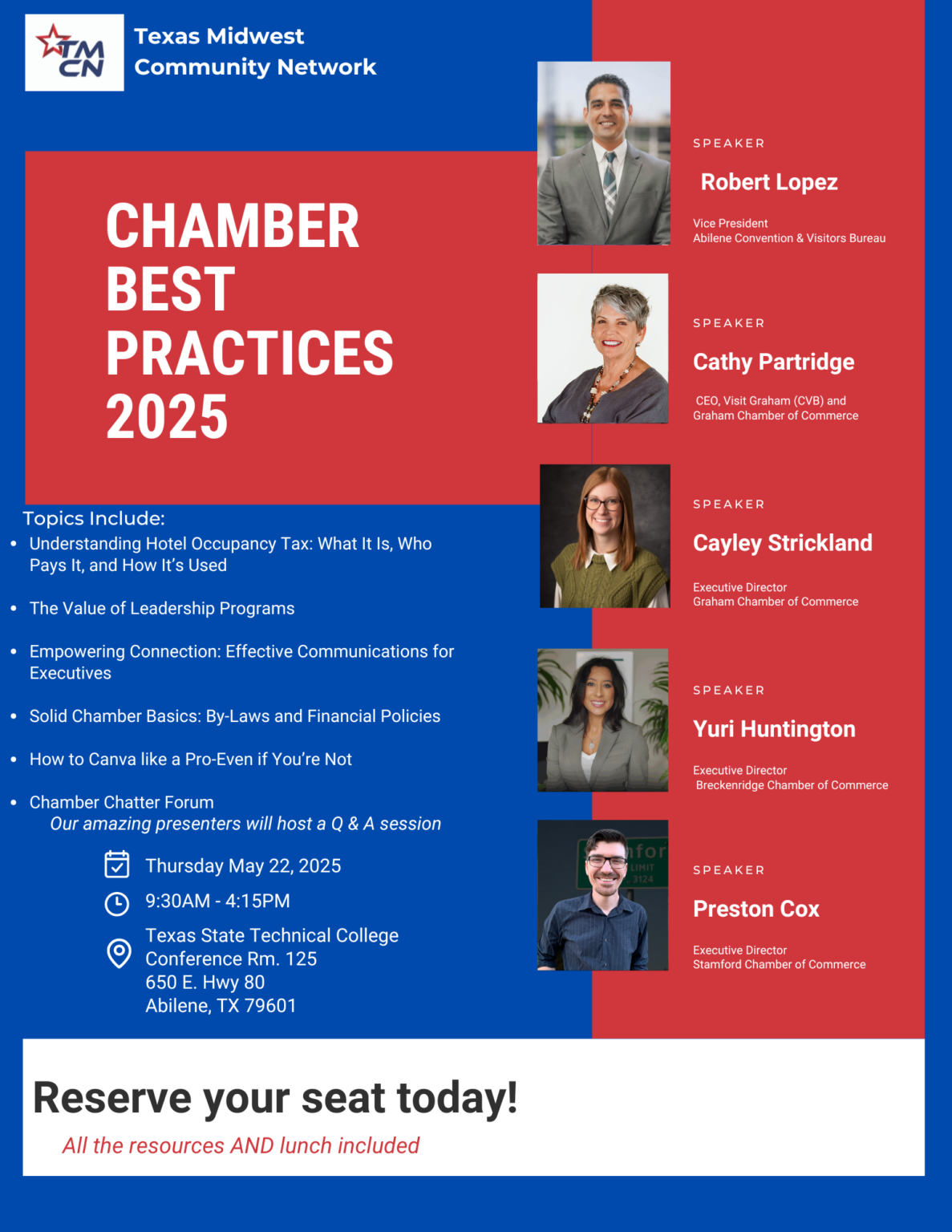 Chamber Best Practices - May 22, 2025 - Texas Midwest Community Network